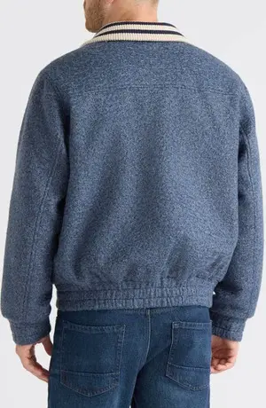 Scotch & Soda Cambie Boucl9 Varsity Jacket - Cloudburst