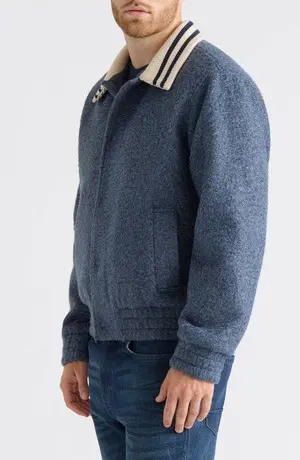 Scotch & Soda Cambie Boucl9 Varsity Jacket - Cloudburst