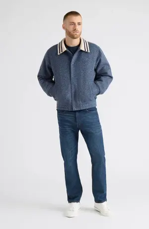 Scotch & Soda Cambie Boucl9 Varsity Jacket - Cloudburst