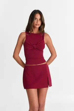 SASHA THERESE Isla Mini Skirt - Ruby