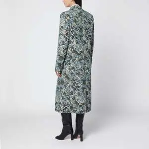 Dries Van Noten Double-breasted Coat With Floral Jacquard Pattern