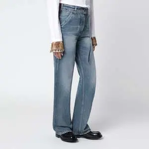 Dries Van Noten Washed-effect Jeans With Belt
