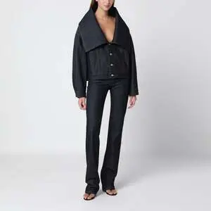 Balenciaga Indigo Denim Jacket With Wide Neckline
