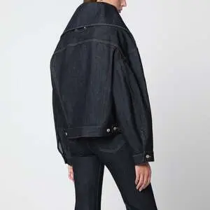 Balenciaga Indigo Denim Jacket With Wide Neckline