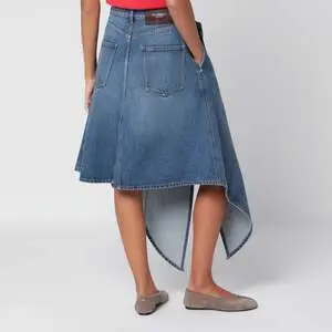 JW Anderson Asymmetric Skirt In Washed Denim