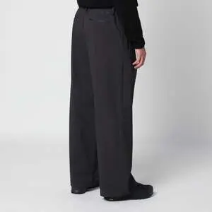 HIKING PATROL Dark Pleated Trousers In Viscose Blend
