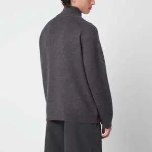 HIKING PATROL Slate Half-zip Sweater In Wool Blend