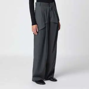 Loewe Charcoal Mélange Wool Trousers