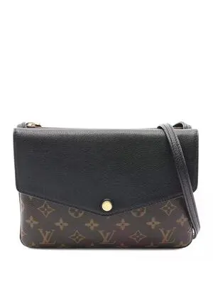 LOUIS VUITTON 2015 Monogram Twice Crossbody Bag - Brown