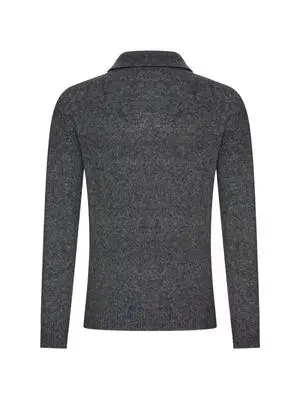 ROBERTO COLLINA Polo-collar Knitted Sweater - Grey