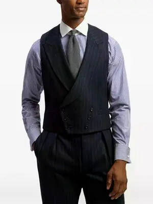 Ralph Lauren Purple Label Pinstripe Double-breasted Wool Waistcoat