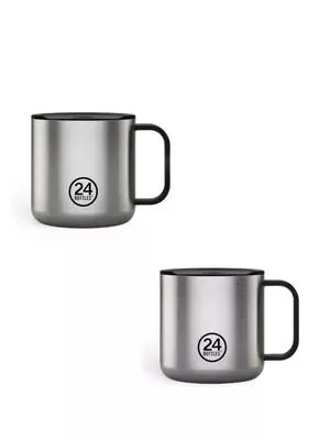 24BOTTLES Brushed Steel Mug - Silver