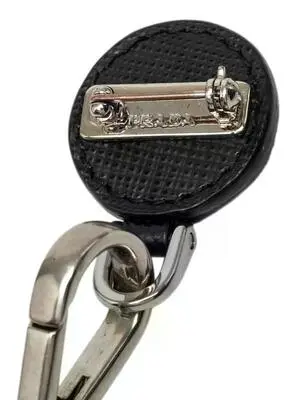 Prada 2000-2013 Saffiano And Brass Robot Chain Brooch Costume Brooch