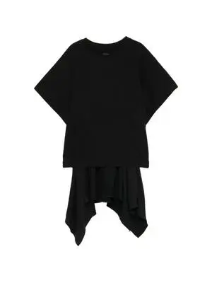 JUUN.J Layered Asymmetric T-shirt - Black