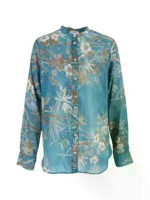 FORTE_FORTE Floral-print Silk-blend Shirt