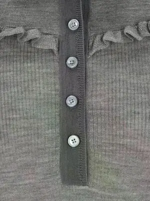Chloé Ruffled Henley Top