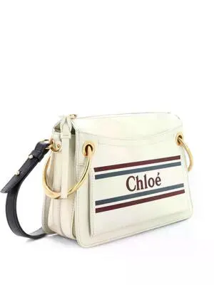 Chloé Roy Logo Printed Leather Small Shoulder Bag