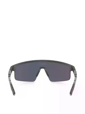 Burberry Semi-rim Rectangle-frame Sunglasses - Grey
