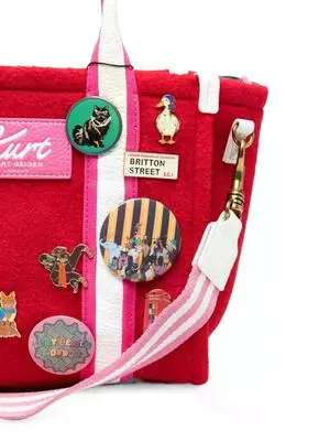 Kurt Geiger Patch-detail Striped Tote Bag