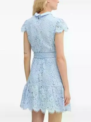 SILVIAN HEACH Belted Floral-lace Mini Dress