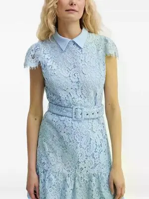 SILVIAN HEACH Belted Floral-lace Mini Dress