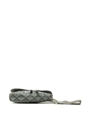 Dior 2021 Cd Diamond Canvas And Calfskin Saddle Bag Crossbody Bag - Grey