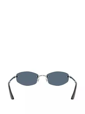 Versace Oval-frame Rimless Sunglasses