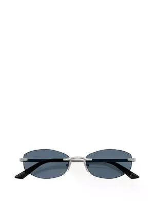 Versace Oval-frame Rimless Sunglasses