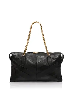 Valentino Garavani Vlogo Chevron Quilted Leather Shoulder Bag