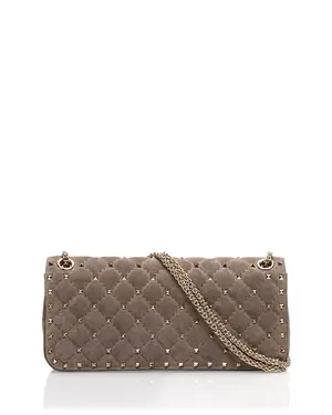 Valentino Garavani Rockstud Small Suede Shoulder Bag