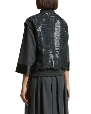 Peserico Sequin Zip Front Waistcoat