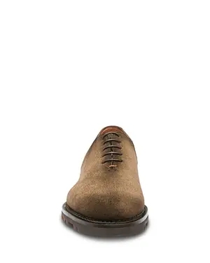 Santoni Suede Oxford Shoes