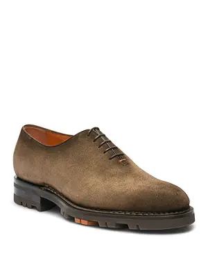Santoni Suede Oxford Shoes