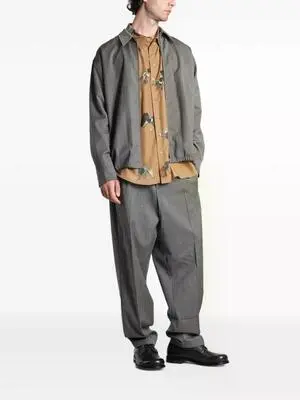 MAGLIANO People's Herringbone Pleated Trousers