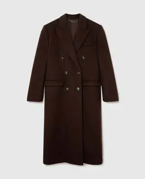 Stella McCartney Double-breasted Brushed Wool Coat