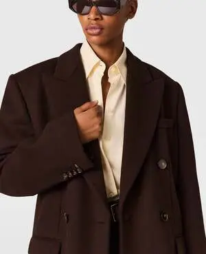 Stella McCartney Double-breasted Brushed Wool Coat