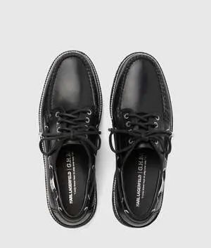 Karl Lagerfeld Kl X G.h.bass Boat Shoes - Black