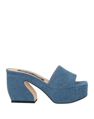 SERGIO ROSSI Sandals Size Textile Fibers - Blue