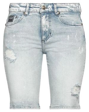 Versace Denim Shorts Size Cotton, Lyocell - Blue