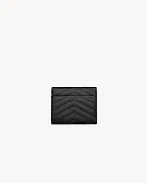 Saint Laurent Cassandre Matelassé Compact Tri Fold Wallet In Grain De Poudre Leather