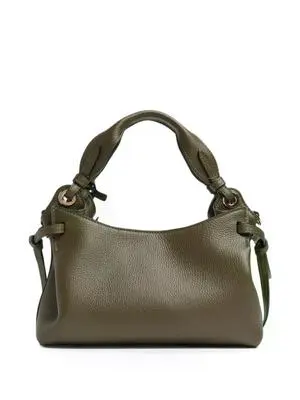LANCEL Mini Swann Grained Leather Tote Bag