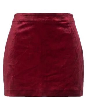 JUCCA Mini Skirt Burgundy Size Cotton, Viscose - Red