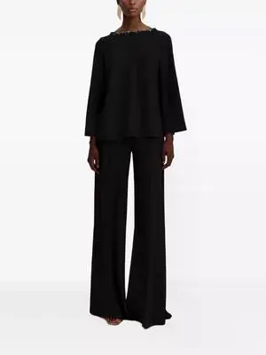 GEMY MAALOUF Beaded Cowl-back Top