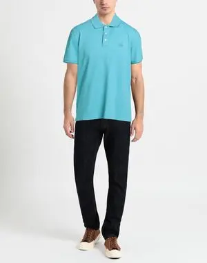 JACOB COHЁN Polo Shirt Turquoise Size Cotton, Elastane