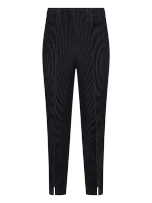 Issey Miyake Pleated Straight-leg Trousers - Black