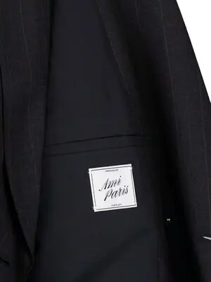 AMI Paris Double-breasted Blazer In Virgin Wool