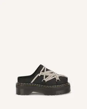 Rick Owens Quad Sole Megalace Mules - Black