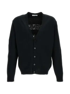 Givenchy Couture Seam Knit Cardigan With Paris Detail