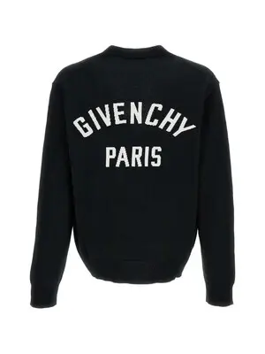 Givenchy Couture Seam Knit Cardigan With Paris Detail