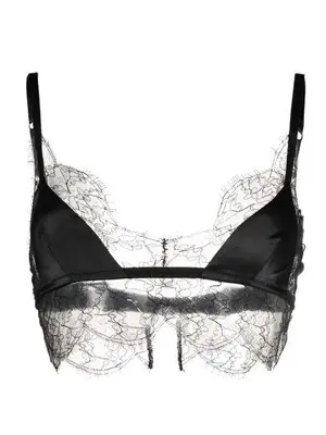 Dolce & Gabbana Satin Bralette With Lace Detail